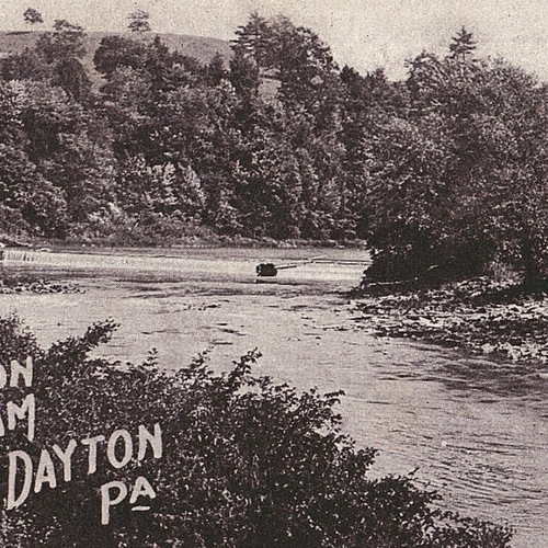 c.1906 Old Milton Dam Dayton PA Postcard Mahoning Creek Lake Park ...