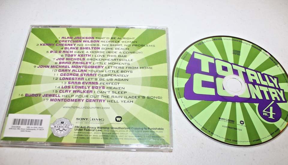 Totally Country Vol. 4 (CD 2005, Sony) Alan Jackson, Gretchen Wilson ...