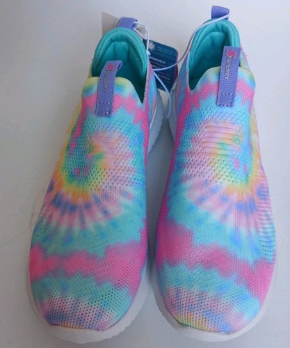 Skechers Girls Ultra Flex Sneaker Multi Sz 2 Big Kid | eBay