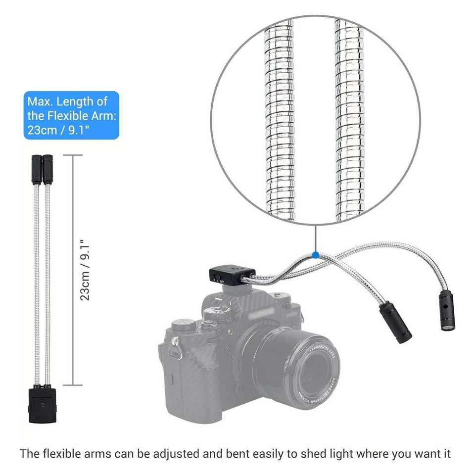 Macro Arm Light 5600K Flexible LED Lamp for Nikon for Canon for Sony ...