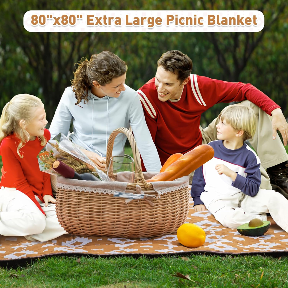 Picnic Blankets 200 X 200 Cm, Waterproof Foldable Picnic Mat, Extra ...