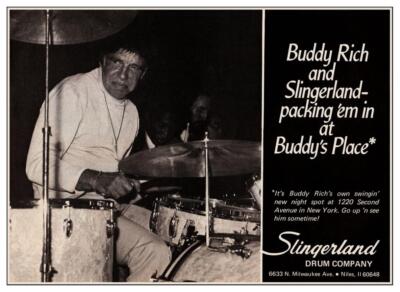 Buddy Rich **LARGE POSTER** Slingerland Drums ad Drum MASTER Big Band ...