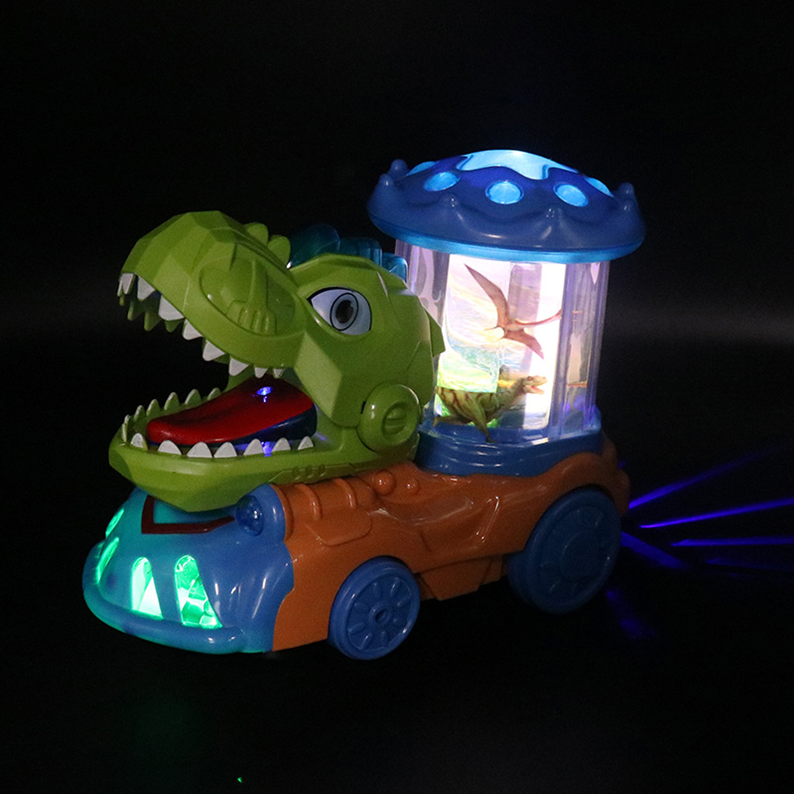 Luminous Toy Rotating Patterns Entertainment Dinosaur Vehicle Kids Toy ...