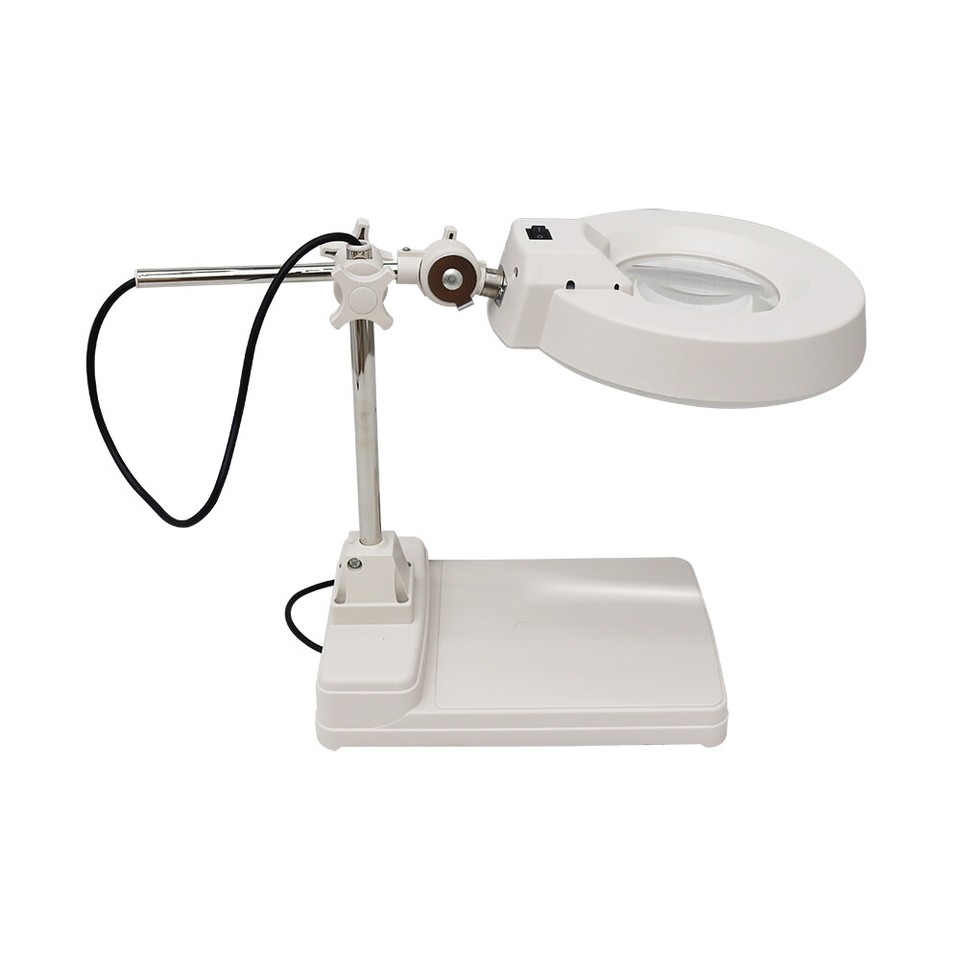 20x Benchtop Magnifier Lamp Cross Holder Tabletop Desk Adjustable Light ...