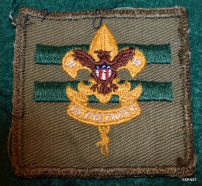 VINTAGE BOY SCOUT - SENIOR PATROL LEADER PATCH - SQUARE WHITE BACK | eBay