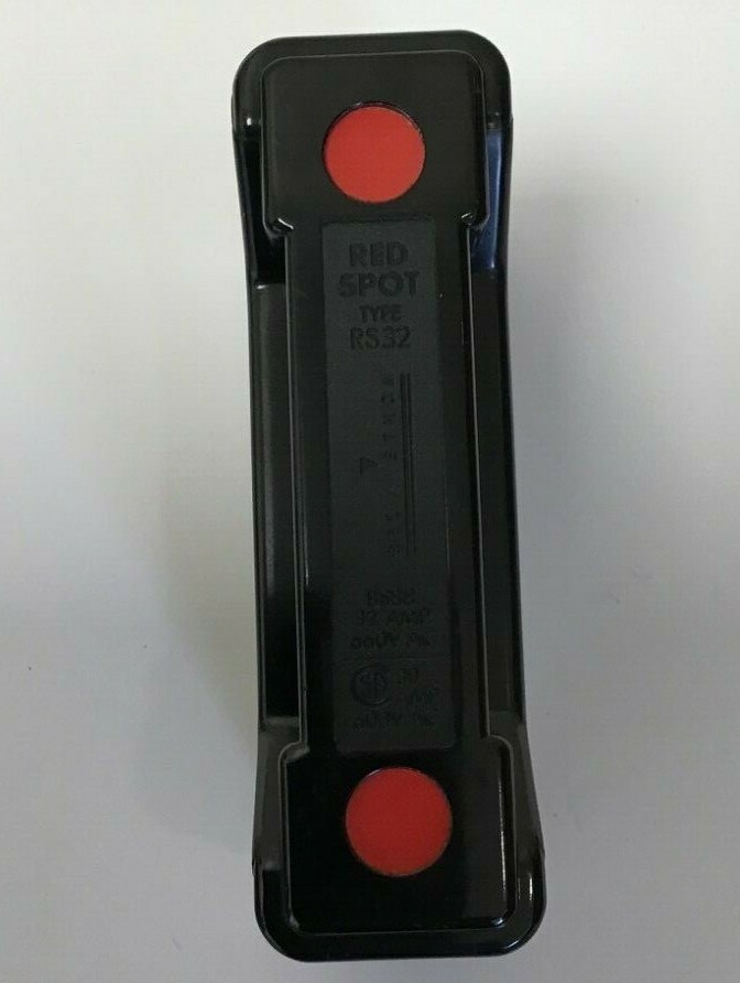 RS32H BLACK GEC REDSPOT FUSE HOLDER + BASE 32a BS88 HRC FUSE (1123 ...