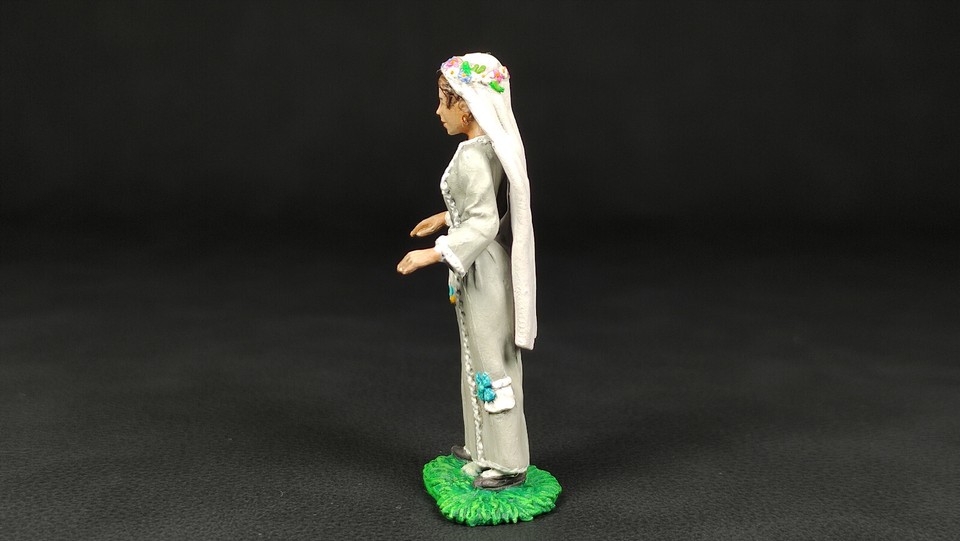 Collectible Painted Tin Soldier 54mm Bride in ancient Israel, Scale 1: ...