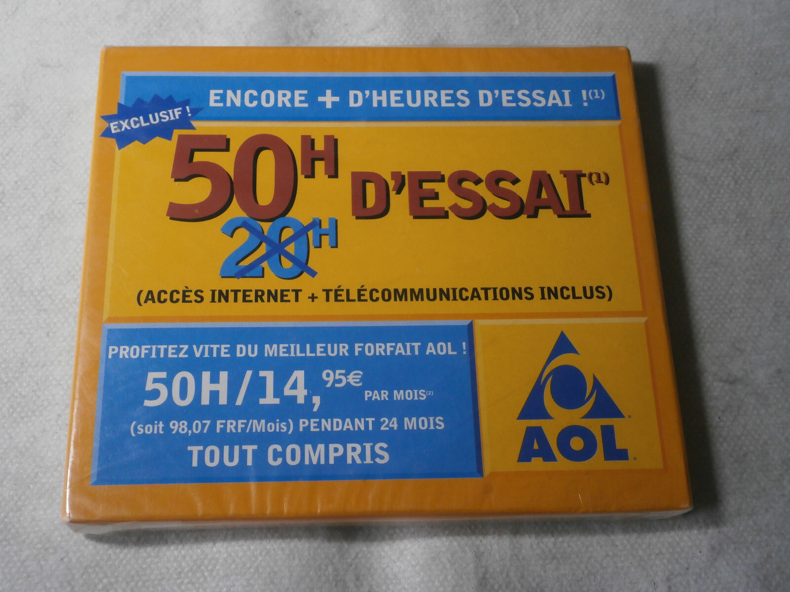 AOL - 50h d'essai - Acces Internet Vintage - Neuf sous blister | eBay
