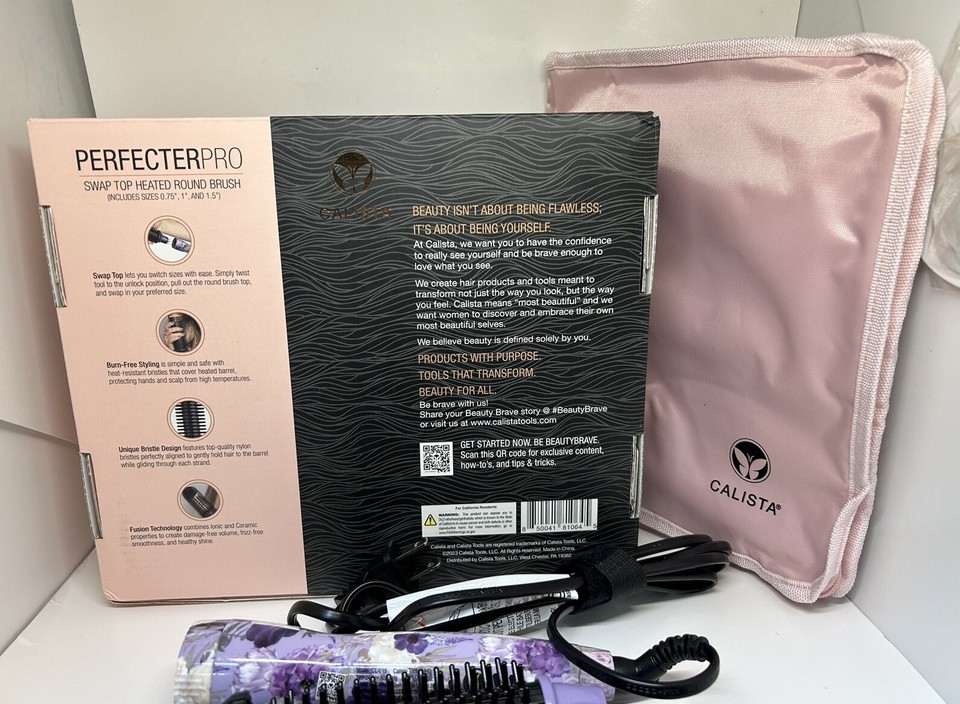 Calista Perfecter Pro Swap Top Heated Round Brush .75" 1" 1.5" Purple ...