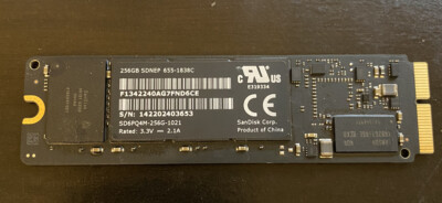 Apple SanDisk SSD Solid State Drive 256GB SD6PQ4M-256G-1021 655-1838C ...
