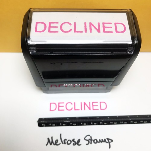 Declined Rubber Stamp Pink Ink Self Inking Ideal 4913 | eBay