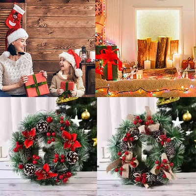 Artificial Christmas Wreath For Front Door Wreath Garland Christmas ...