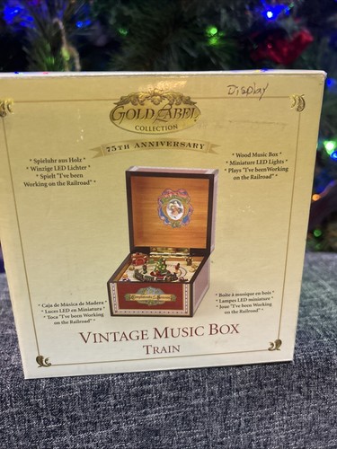 Mr. Christmas Gold Label Collection Animated Music Box Train Station ...
