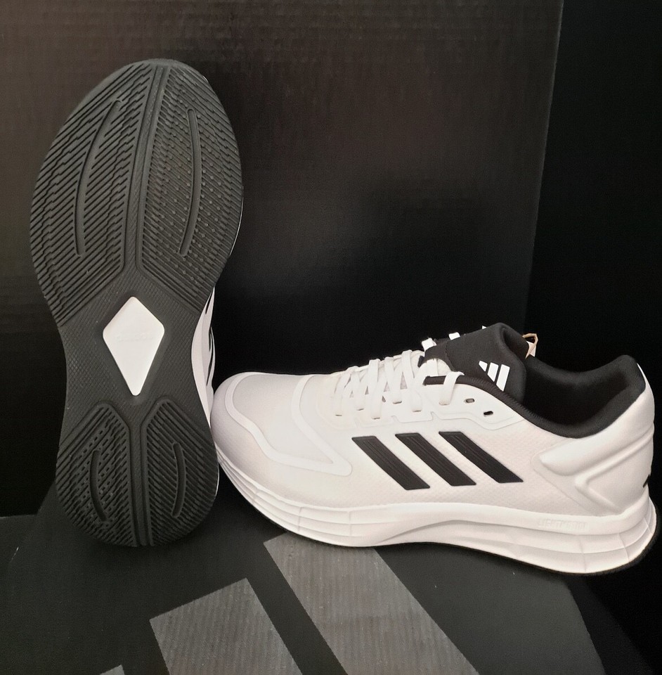 Adidas Duramo 10 ^^^ White / Black ^^^ HQ4130 ^^^ Men Size 14 ^^^ NEW ...