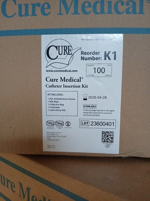 Cure Medical Insertion Kits, Model K1, Box of 100, Exp 2027-11-28 | eBay