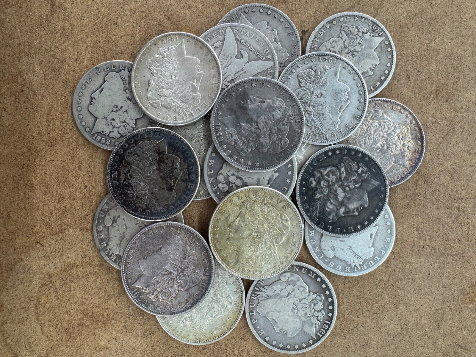 Lot of 1 90% - 1878 to 1904 Morgan Silver Dollars - Random Year $1 Face ...