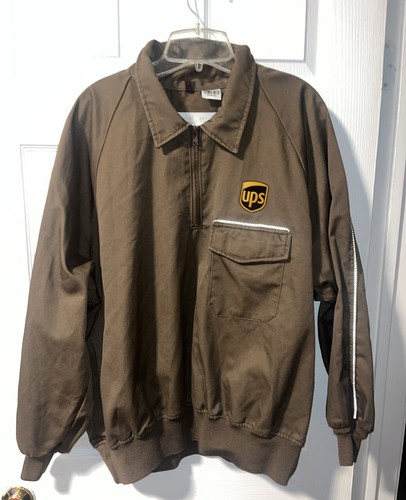 Vintage UPS United Parcel Service Uniform Pullover Jacket Reflective XL ...