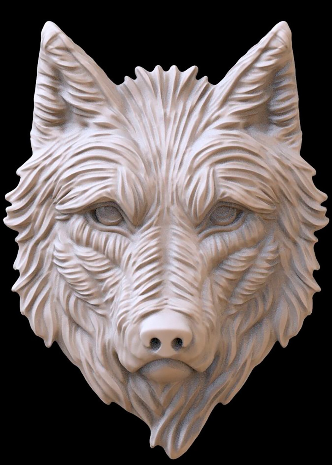 Mold Wolf 2D DIY Plaque Concrete Plaster Mould Form Wolf Face D88 | eBay