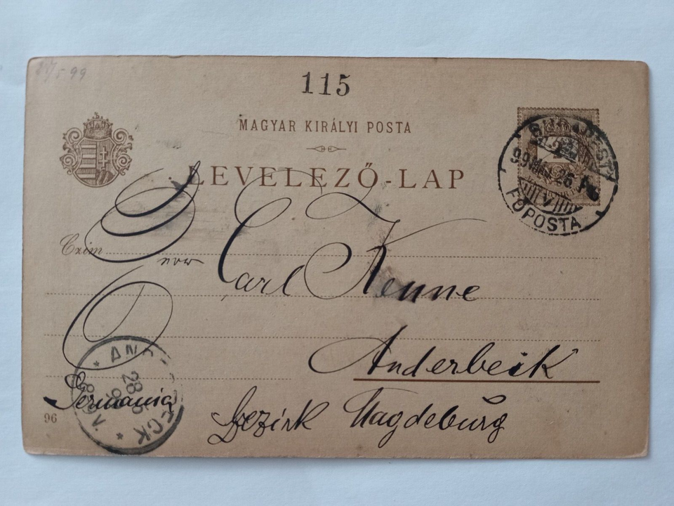 BUDAPEST HUNGARY POSTAL CARD POSTCARD 1896 MILLENNIAL CELEBRATION ...