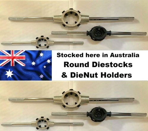 13/16" 1" 1-1/2 2" Diestock 25 38 50mm Round Button Die Holder Handle ...