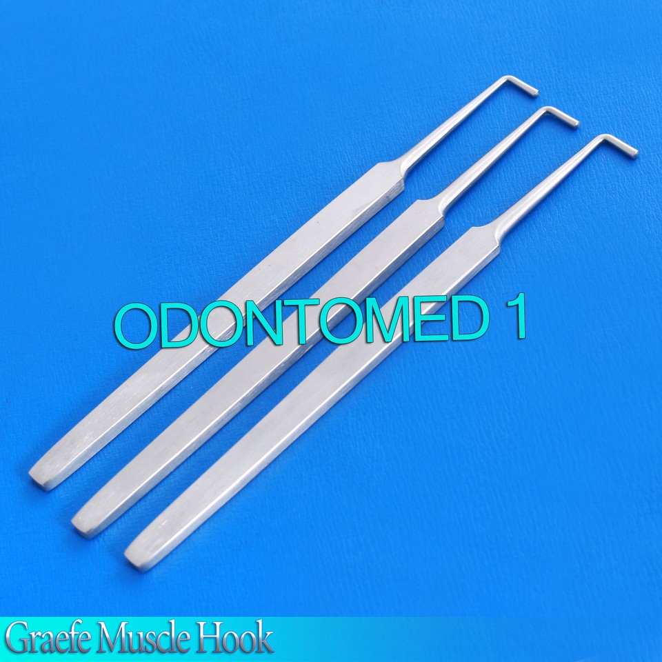 3 O.R Grade Graefe Muscle Hook Size 2 Surgical Instruments | eBay