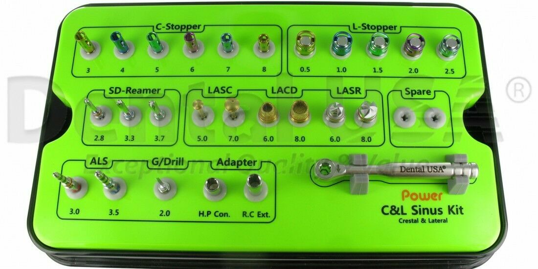 DENTAL USA C & L Sinus Kit Crestal & Lateral Universal Kit Apex Implant ...