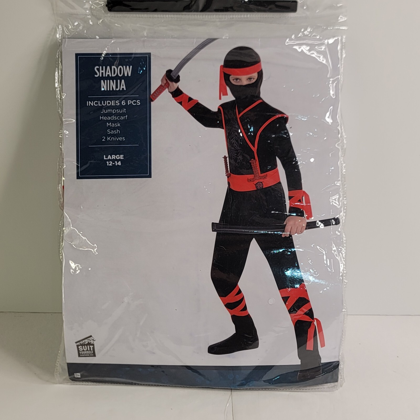 Shadow Ninja Halloween Costume Child Size Large 12-14 - Gem