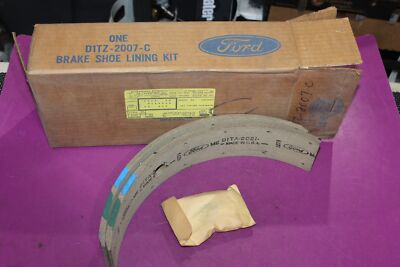 Two (2) Pieces NOS Ford Brake Shoe Lining Kit. Part D1TZ-2007-C. One ...
