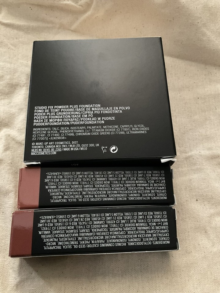 MAC Studio Fix Powder Plus Foundation NC15 + lipstick Shade Honeylove ...