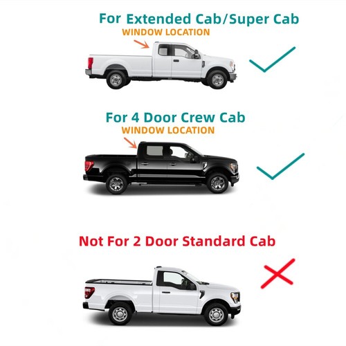 2021-2025 Ford F150 4 Door Pickup Heated Rear Power Slider Window Back ...