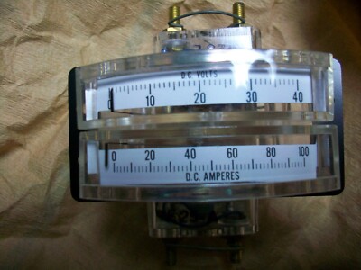 DUAL EDGEWISE PANEL METERS 0-40 V. Dc. AND 0-100 A. Dc. | eBay