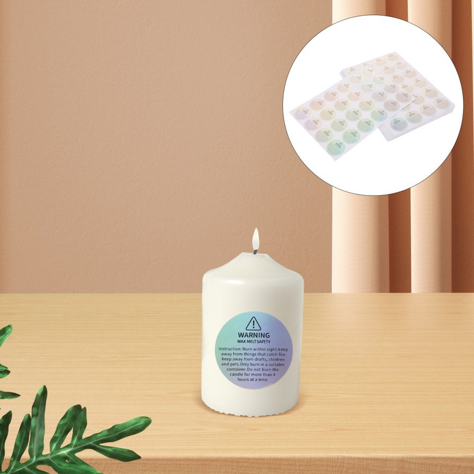 20pcs Candle Warning Labels Candle Warning Stickers Jar Container ...