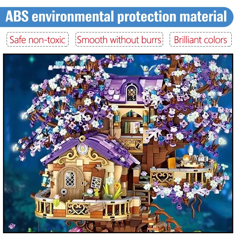 Creative LOZ MINI Elves Treehouse Sets Building Block MOC Girls Dream ...