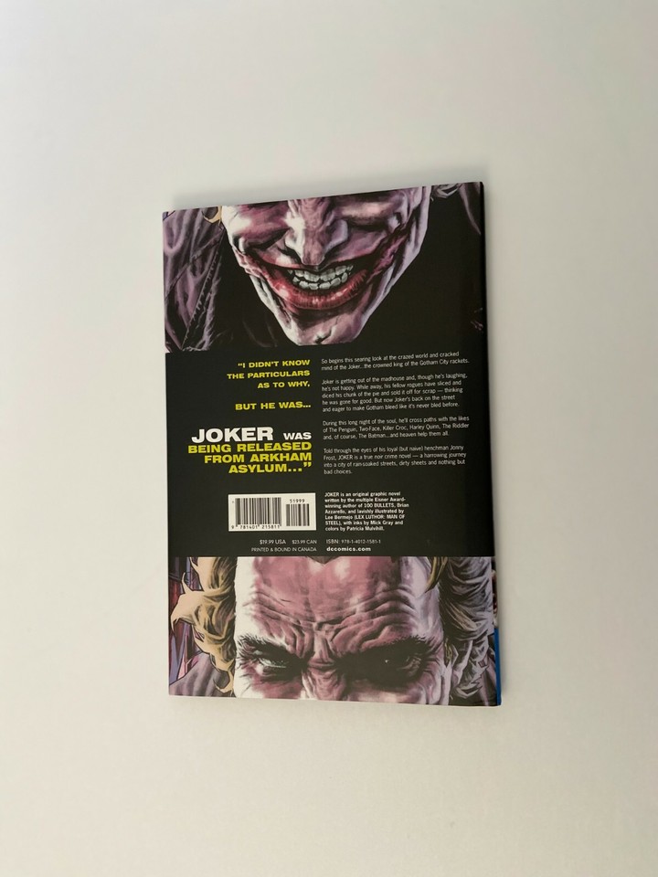 Joker DC Comics 2008 Lee Bermejo and Brian Azzarello Hardcover ...