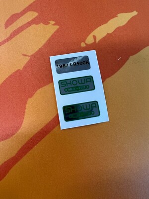 Honda Showa Fork Decal Shock Decal 87 CR500R CR500 1987 CR500R | eBay