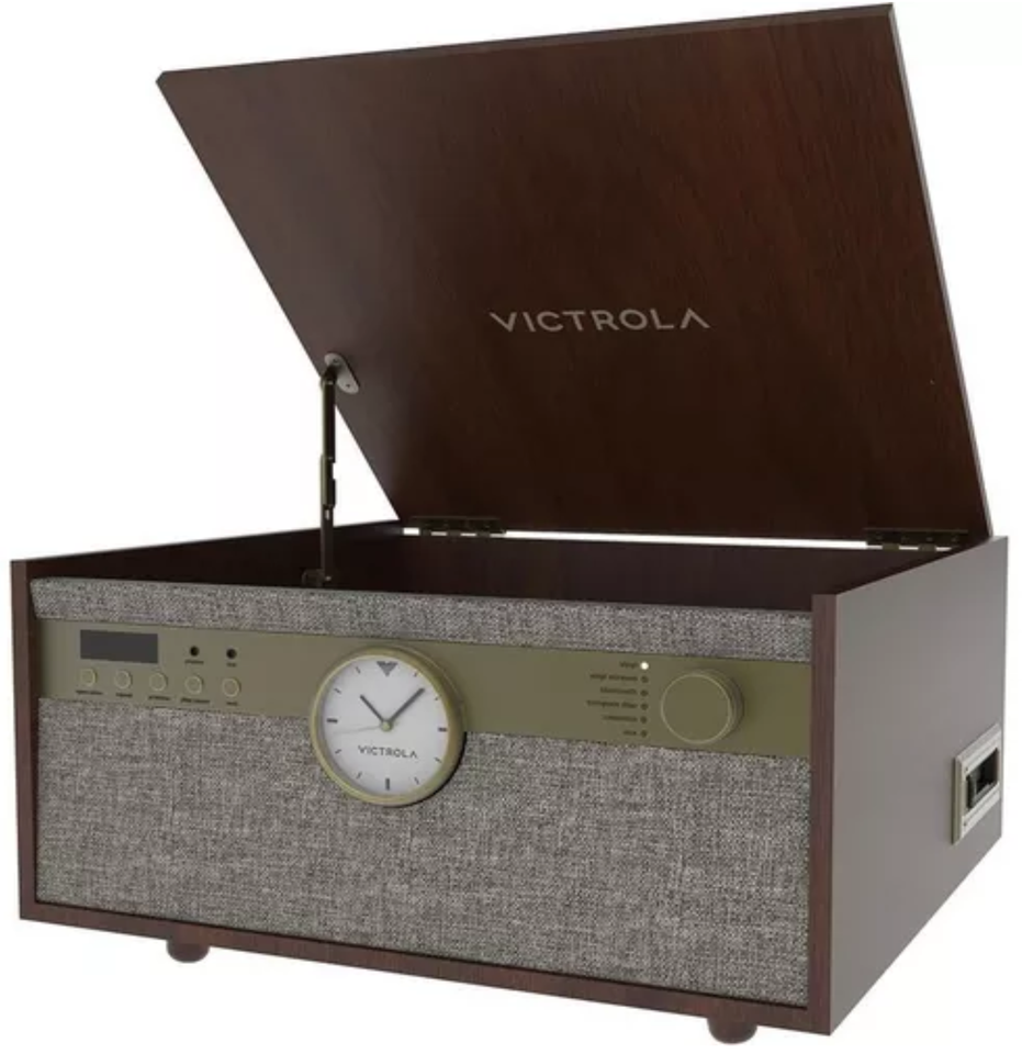 Victrola Vinyl Record Player Century 6-in-1 Music Centre VTA-830SB-WLN ...