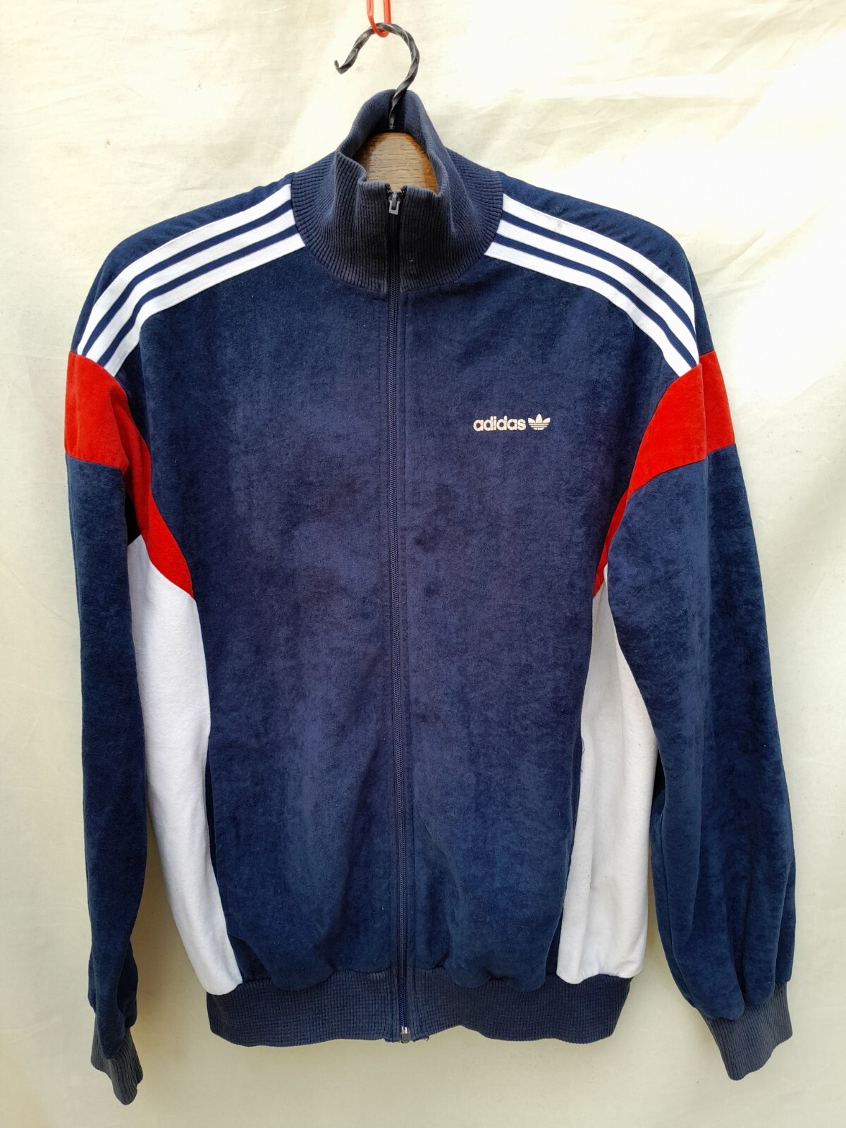 Vintage adidas Velour Track Jacket Men's Small Blue R… - Gem