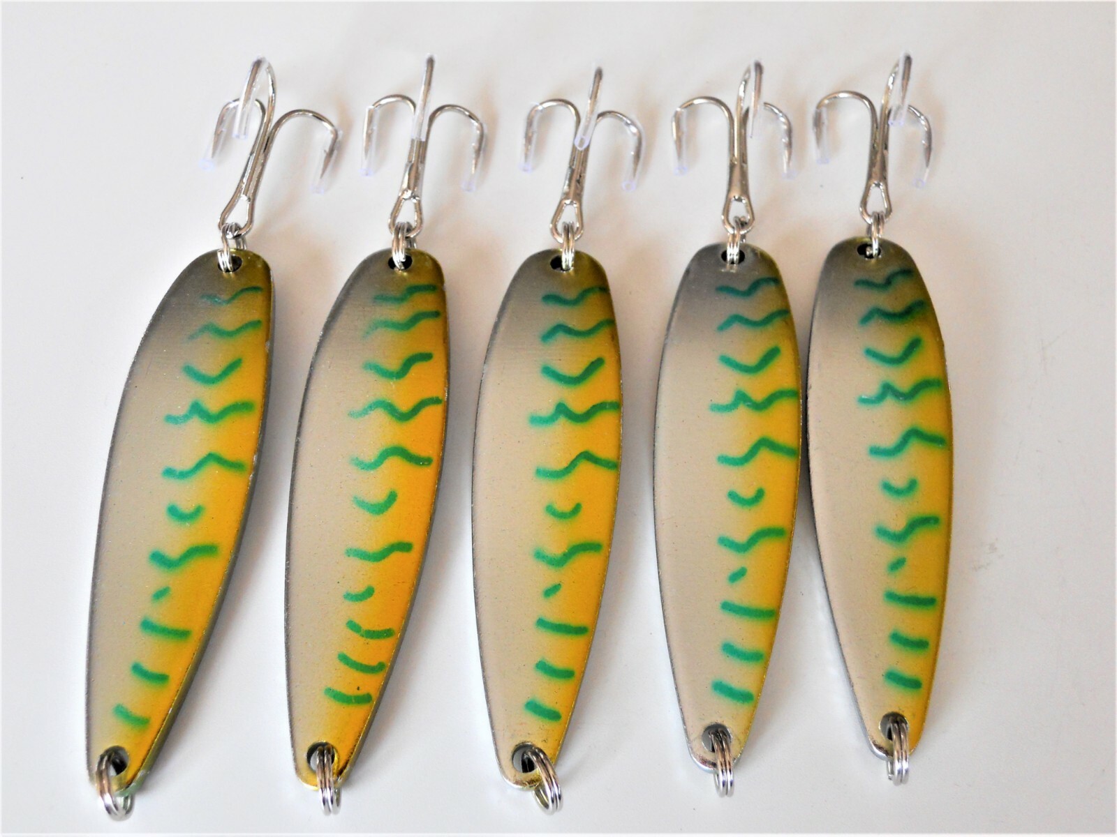 5 pcs Casting 2oz Green Mackerel Crocodile Spoons Saltwater Fshing ...