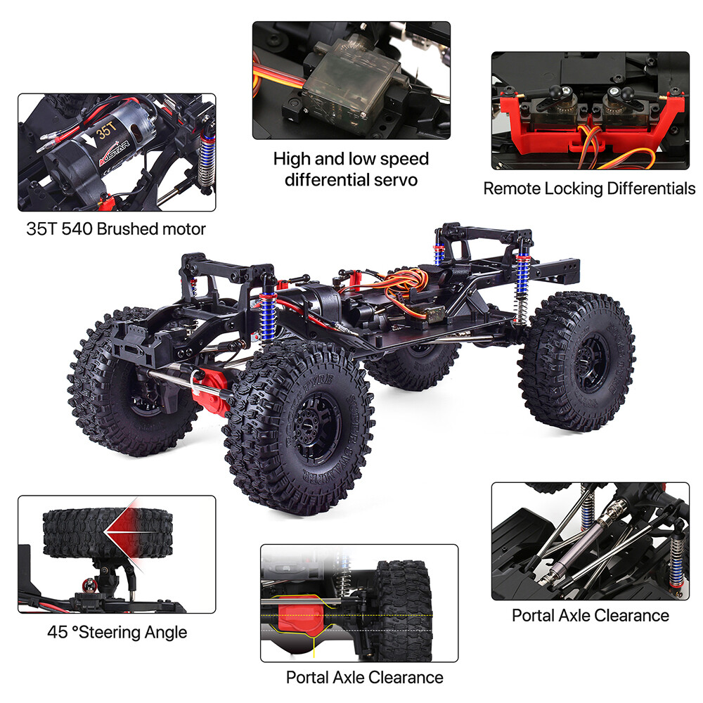 AUSTARHOBBY RC 313mm 2-Speed Transmission Chassis Frame for Traxxas 1/ ...