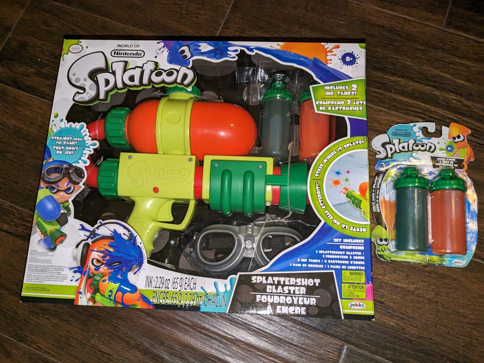 World Of Nintendo Splatoon Splattershot Blaster Set + Extra Ink Refill ...