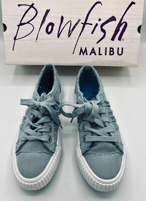 NEW Blowfish Malibu Blaine LIGHT BLUE Jean Low Top Sneakers Sz 6.5 OBO ...
