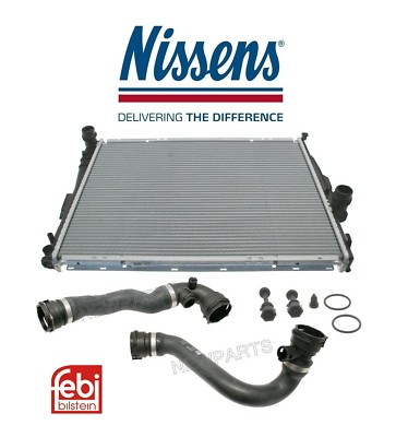 For BMW E46 Auto Trans. Radiator Lower Return & Upper Supply Coolant ...