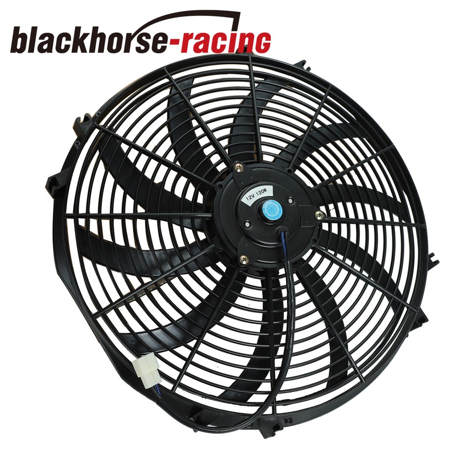 16" ELECTRIC RADIATOR/ENGINE COOLING FAN+MOUNTING ZIP TIE KIT BLACK ...