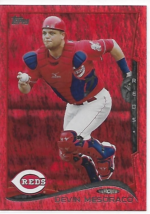 2014 Topps Series 2 Baseball Red Hot Foil Devin Mesoraco Reds | eBay