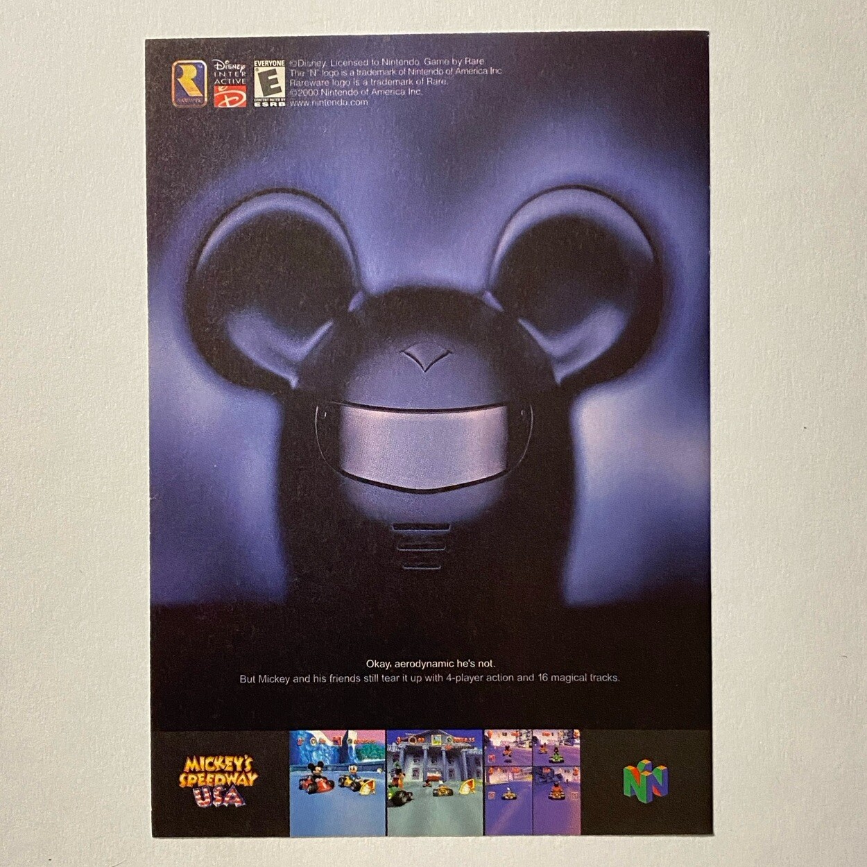Disney Mickeys Speedway USA Nintendo 64 Mickey Mouse Racing Game Promo ...