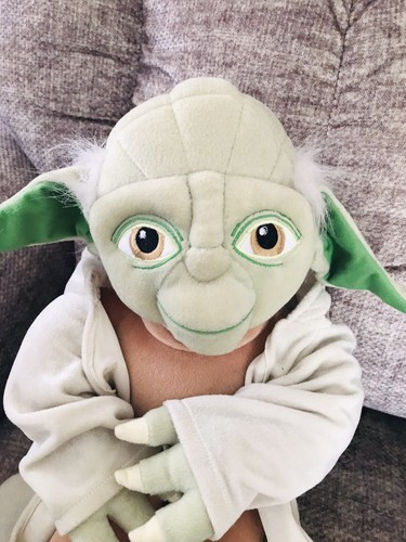 Star Wars Grown Yoda Stuffed Toy Approx. 19” Tall Hooded Robe, Clean ...