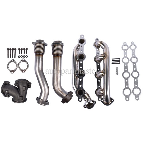 Turbocharger Up Pipe Kit & Tubular Manifold for 1999.5-2003 Ford 7.3 ...