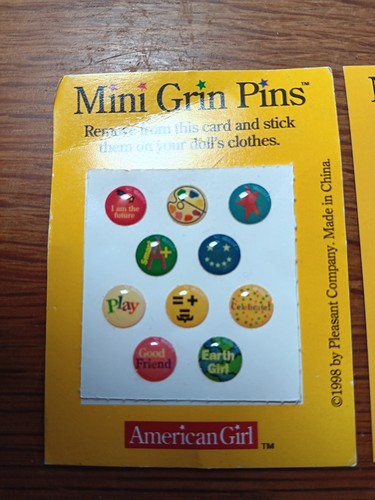 AMERICAN GIRL LOT OF 1998 MINI GRIN PINS | eBay