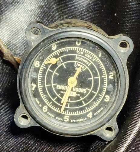 John W. Hobbs Engine Hours Indicator - Vintage Aviation Gauge - WW2 ...