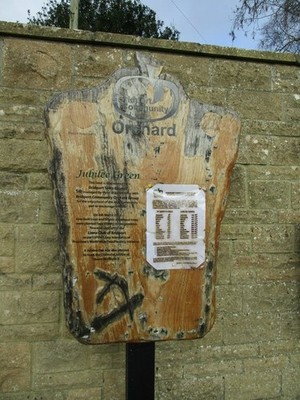 Photo 12x8 Community Orchard, Jubilee Green notice board Bridport Sign ...